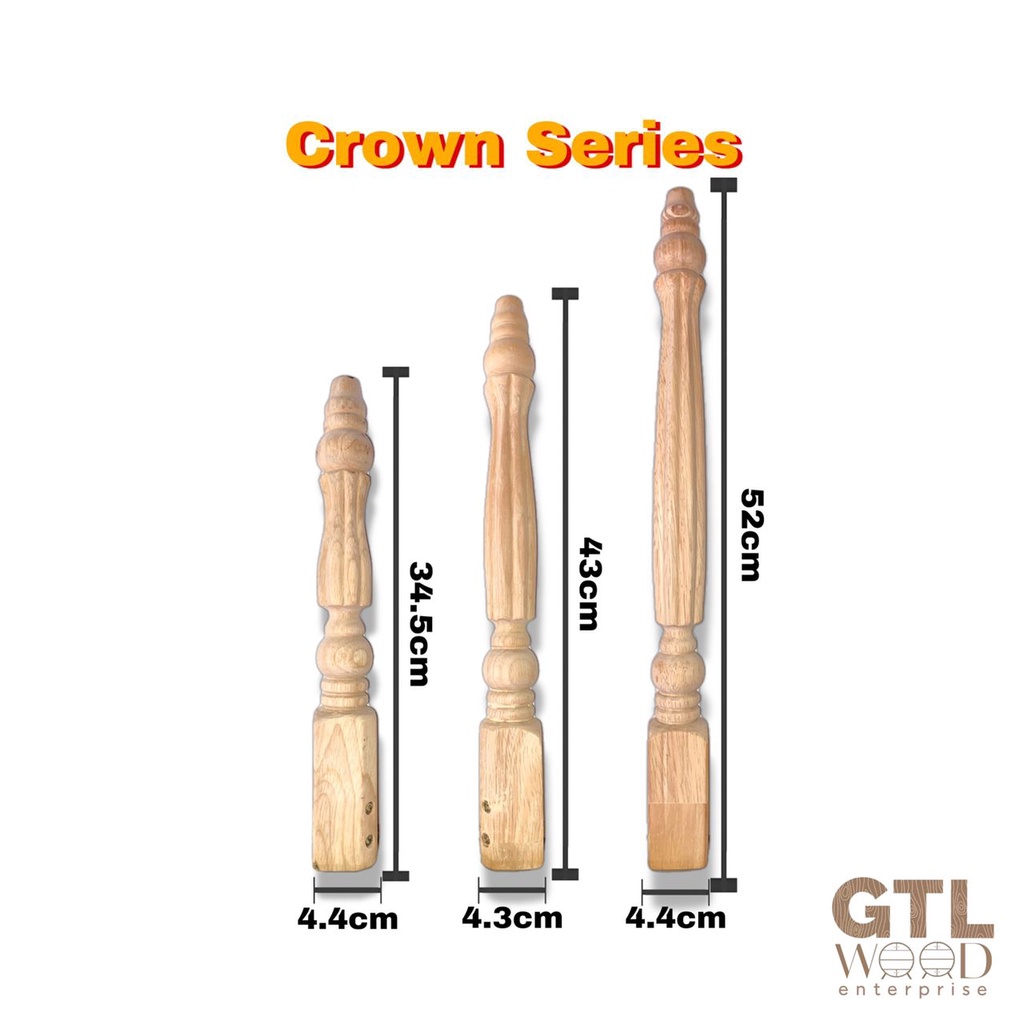 Crown kaki sofa,kaki kopi meja atau kerusi/coffee table leg or chair ...