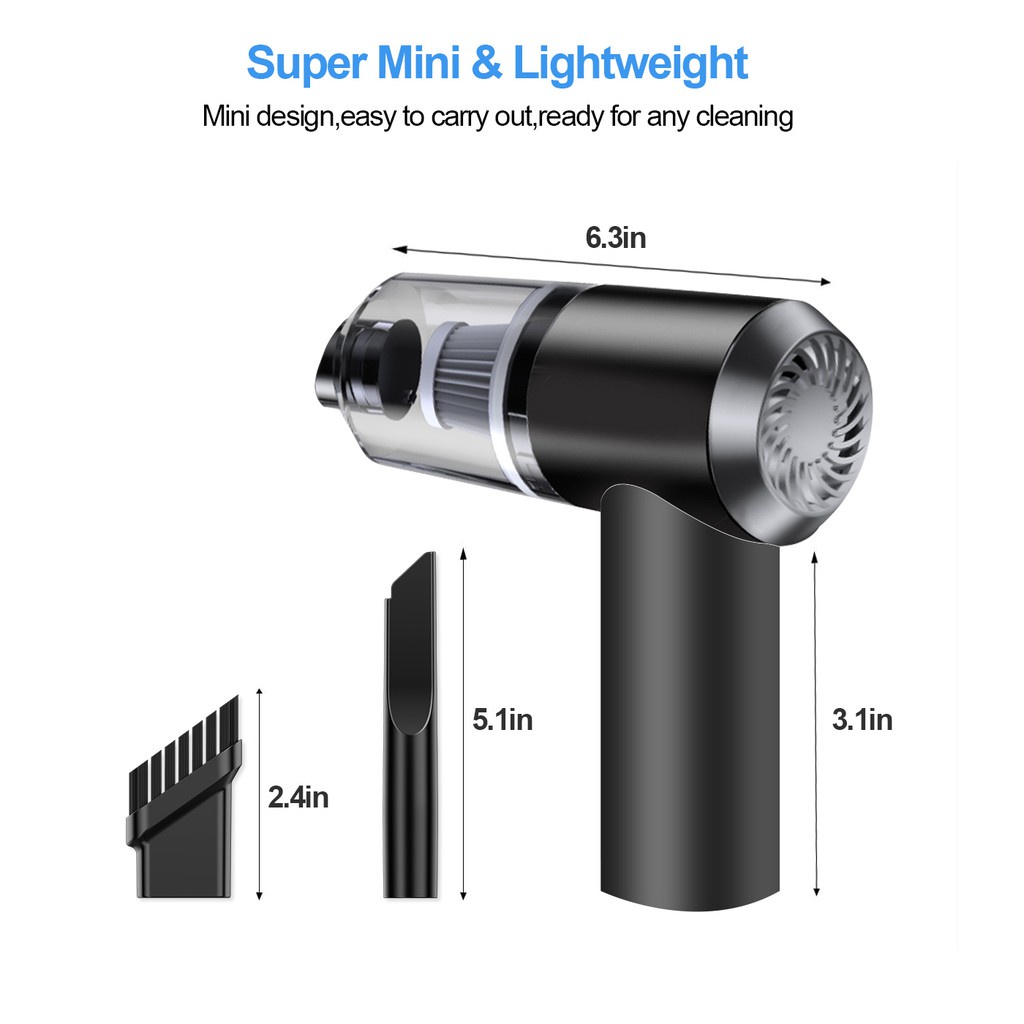 9900PA Wireless Car Vacuum Cordless Cleaner Mini Vacuum Kereta ...