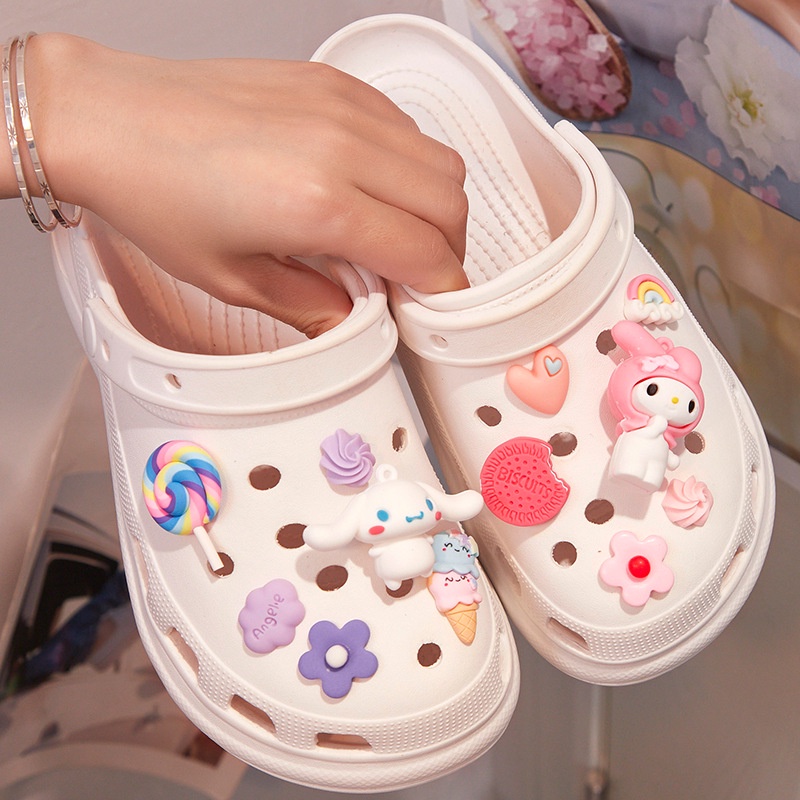 crocs jibbitz Button diy Decorative Buckle Cinnamon Cute Shoes Flower ...