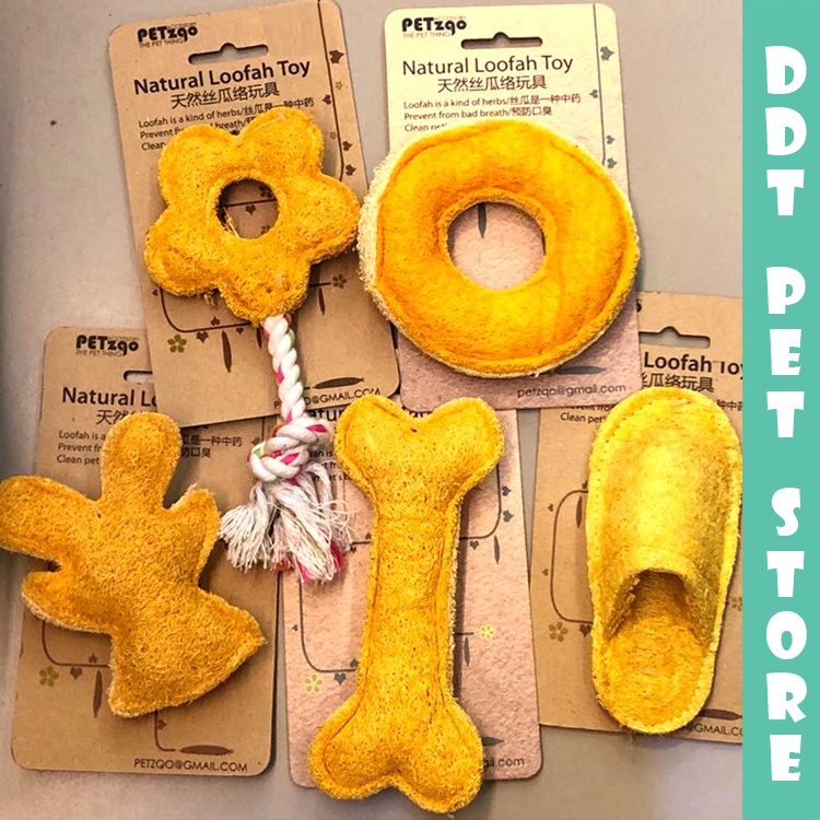 DDT Petzqo Loofah Bone Pet Toys Molar Teeth Cleaning Resistance To Bite ...