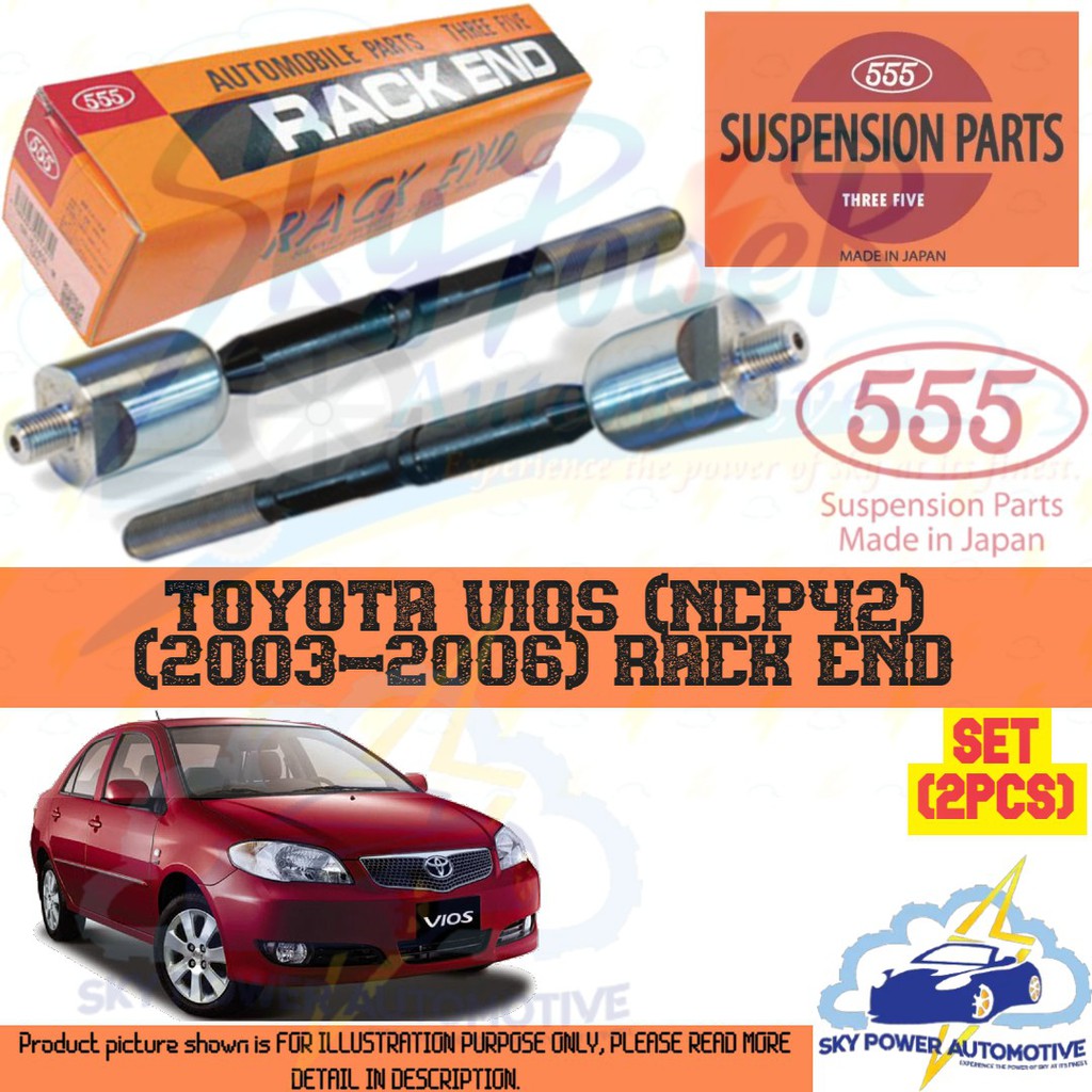 TOYOTA VIOS (NCP42) (2003-2006) 555 JAPAN BRAND STEERING RACK END (SET 2PCS) | Shopee Malaysia
