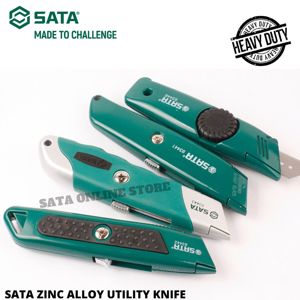 SATA ZINC ALLOY UTILITY KNIFE / HEAVY DUTY UTILITY BLADES / PISAU ...