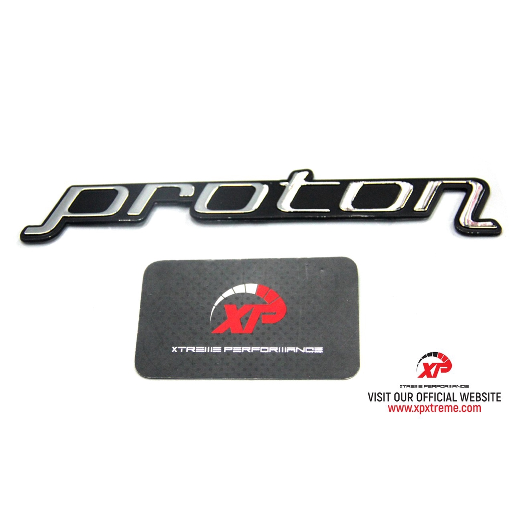 EMBLEM WORD PROTON BLACK SILVER | Shopee Malaysia