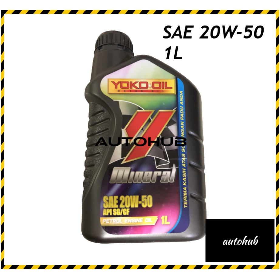 YOKO OIL Engine Oil SAE 20W-50 API SG/CF Lubricant Mineral Petrol ...