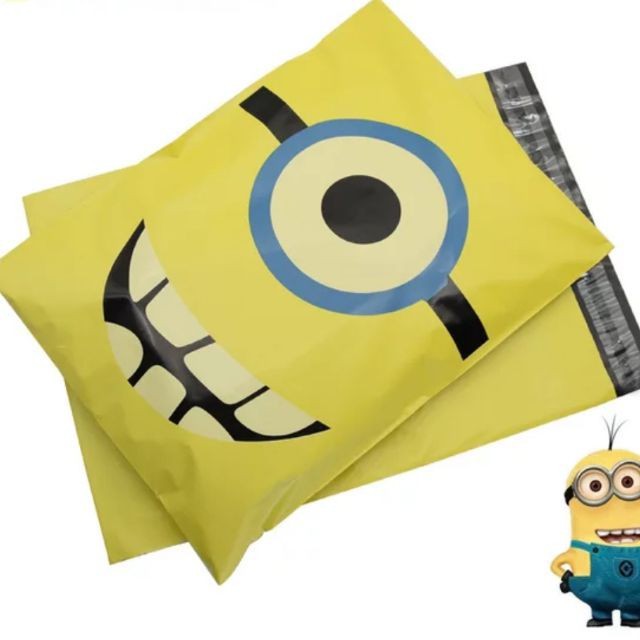 M Size Beautiful Cute Minions Cartoon Flyers Courier Parcel Plastic Bag ...