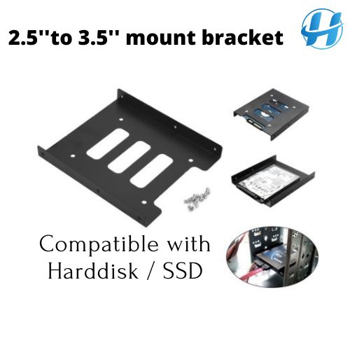 [READY STOCK] 2.5" to 3.5" Inch SSD HDD Metal Bracket Hard Drive Holder ...
