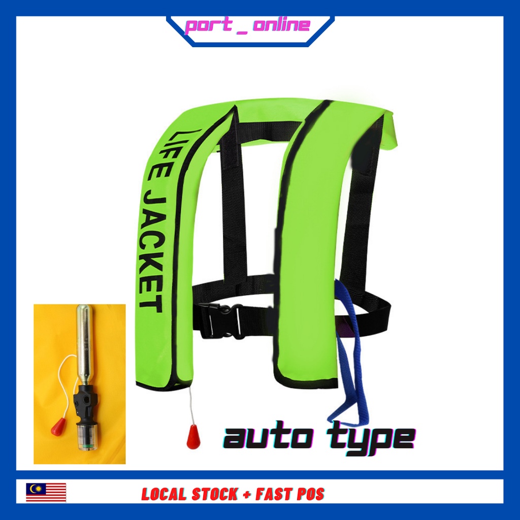 (ready stock) Adult Auto/manual Inflatable Life Jacket - jaket ...