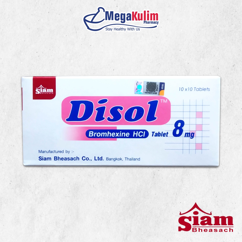 Disol Bromhexine 8mg 10 Tab (Strip) | Shopee Malaysia