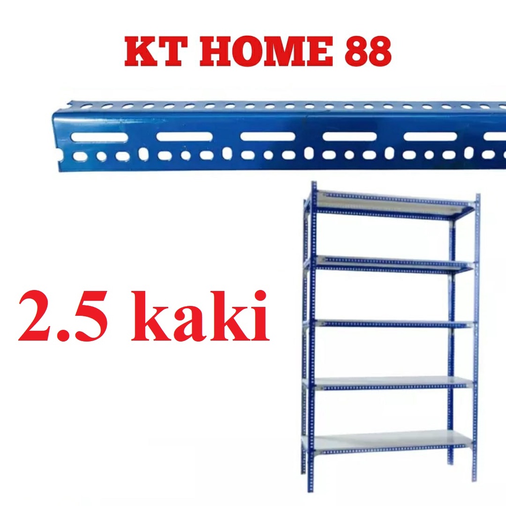 2.5 FEET 1-1/2" X 2-1/2" SLOTTED ANGLE BAR / BESI ANGLE RAK LUBANG ...