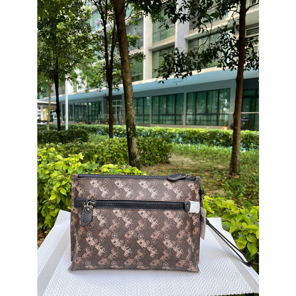 Authentic Coach Charlie Pouch With Horse And Carriage Print | Shopee ...