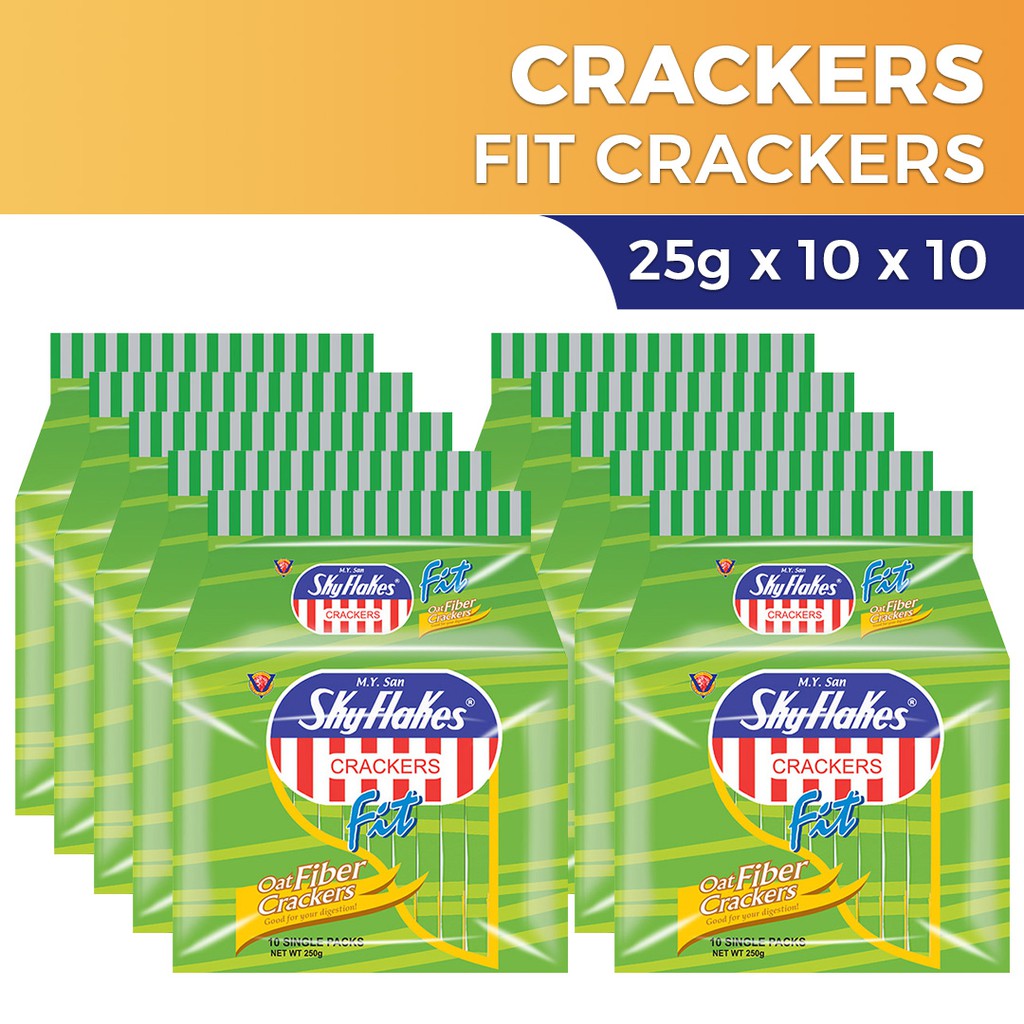 Skyflakes Fit Crackers Oat Fiber 25g x 10 X 10 R0510 | Shopee Malaysia