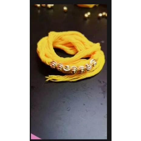💚free gift💚 7 beads gold covering thirucha manjal thali kayiru | Shopee ...