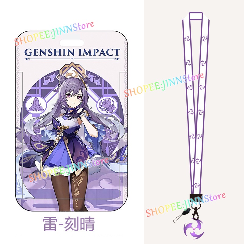 JINN Anime GENSHIN IMPACT Xinyan Yanfei Yae Miko Keqing Klee Card Cases ...