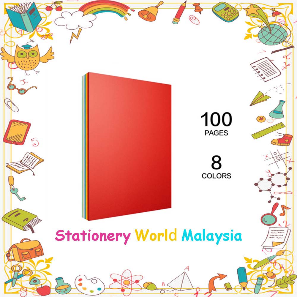 SWM Deli Colored Copy Paper 8 Colors Kertas Berwarna 彩色复印纸 100 Sheets ...