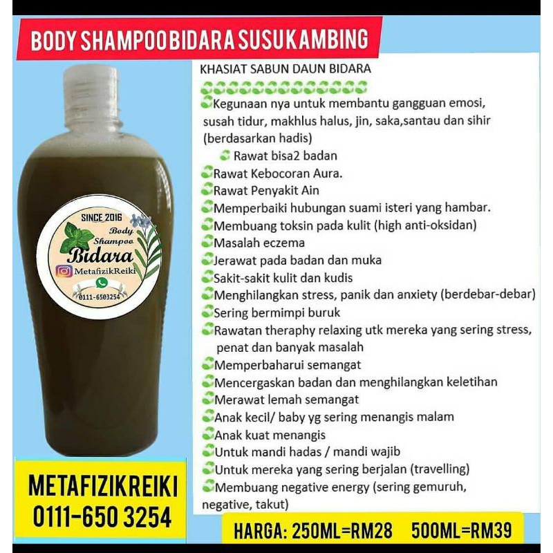 Body Shampoo Bidara Metafizik | Shopee Malaysia