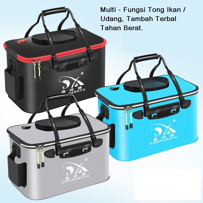 Ready Stock Kotak Pancing Ikan Umpan hidup Berlipat Portable Fish ...