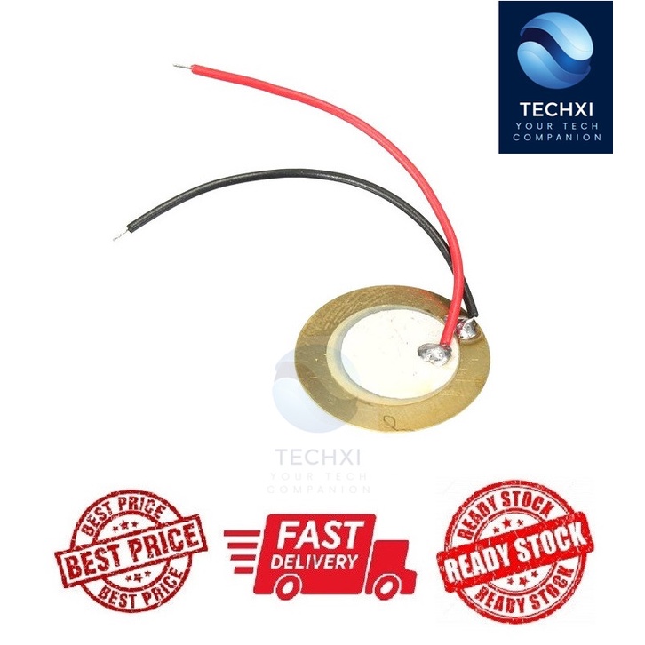 Piezoelectric Ceramic with Wires 20 / 27 / 35mm Piezo Plate Piezo Disc | Shopee Malaysia