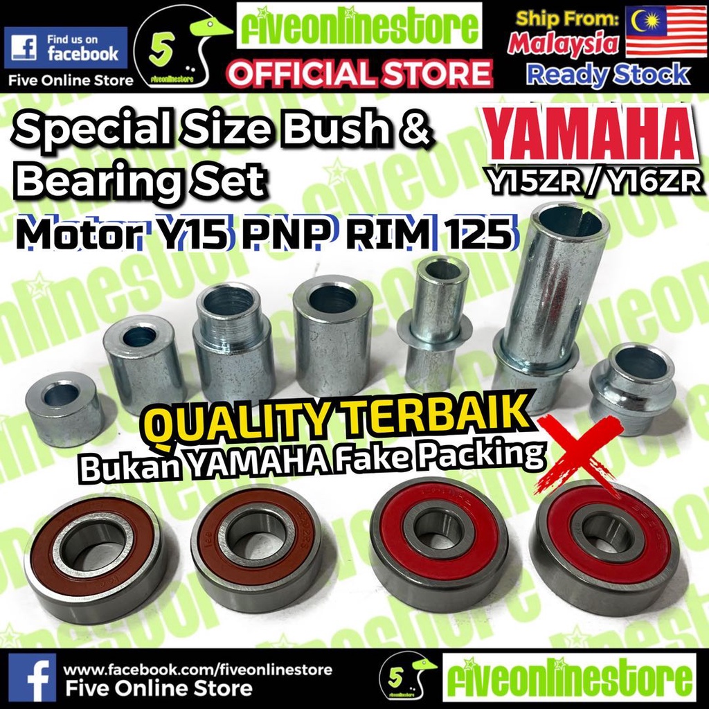 (Modify) RS150 Y15ZR Y16ZR Complete Set Hub Collar Bush + Bearing PNP (SPORT RIM Y125Z) Sportrim ...