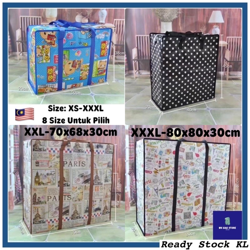 Beg Guni Besar Berzip Tebal Beg Toto Beg Kampung Murah Beg Laundry Bag ...