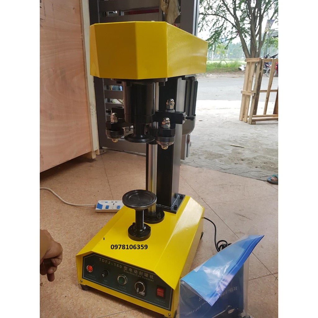 Plastic can seaming machine with aluminum lid, soft drink can/dried ...