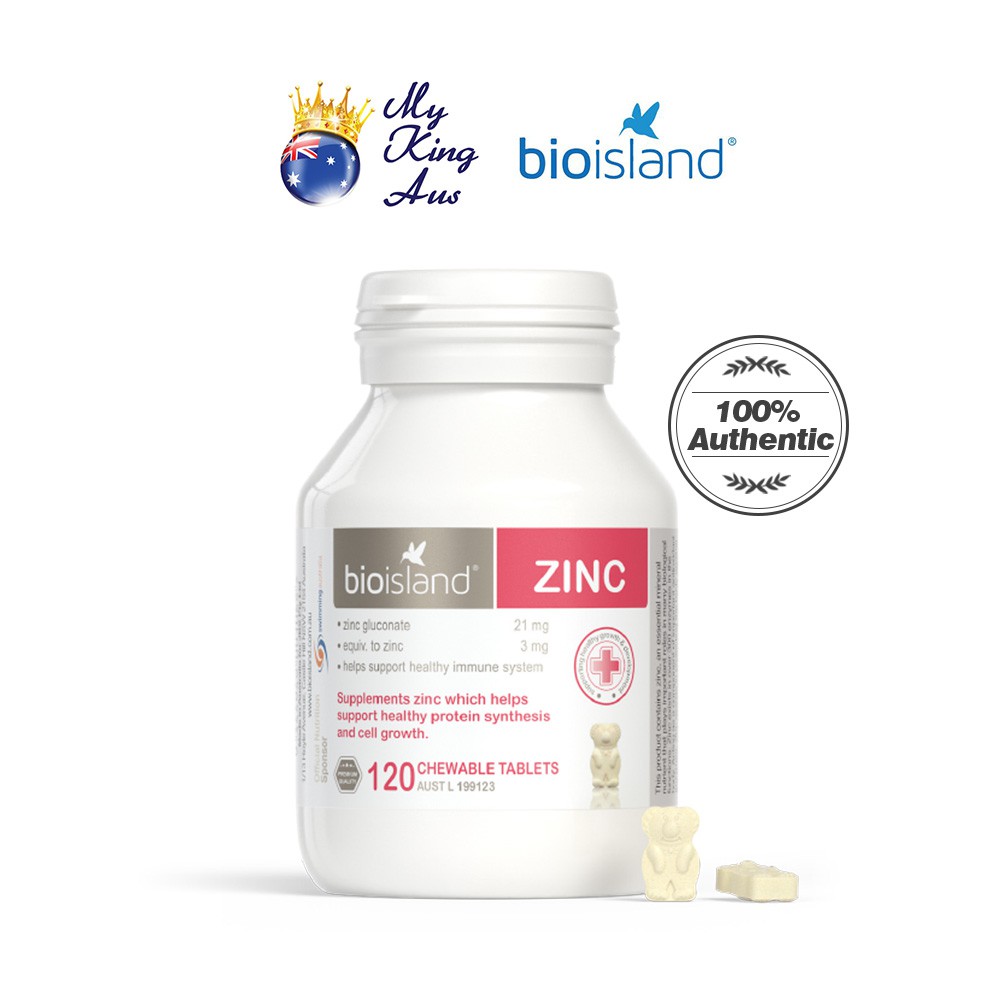 Bioisland Zinc 120 Chewable Tablets for Kids Immune System Support [My ...