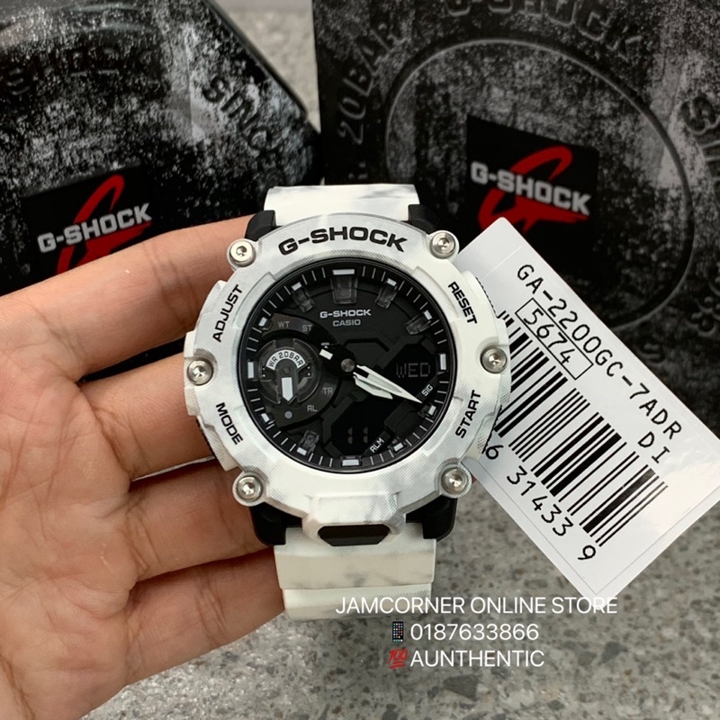 ASIA SET 100% ORIGINAL CASIO G-SHOCK GA-2200GC-7A snowflakes in a ...