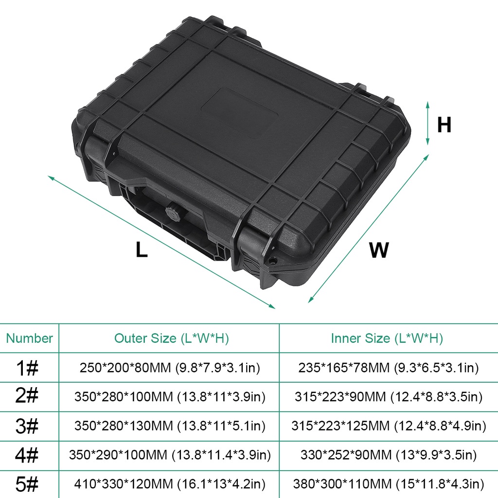 Protective Safety Instrument Tool Box Waterproof Shockproof Storage ...