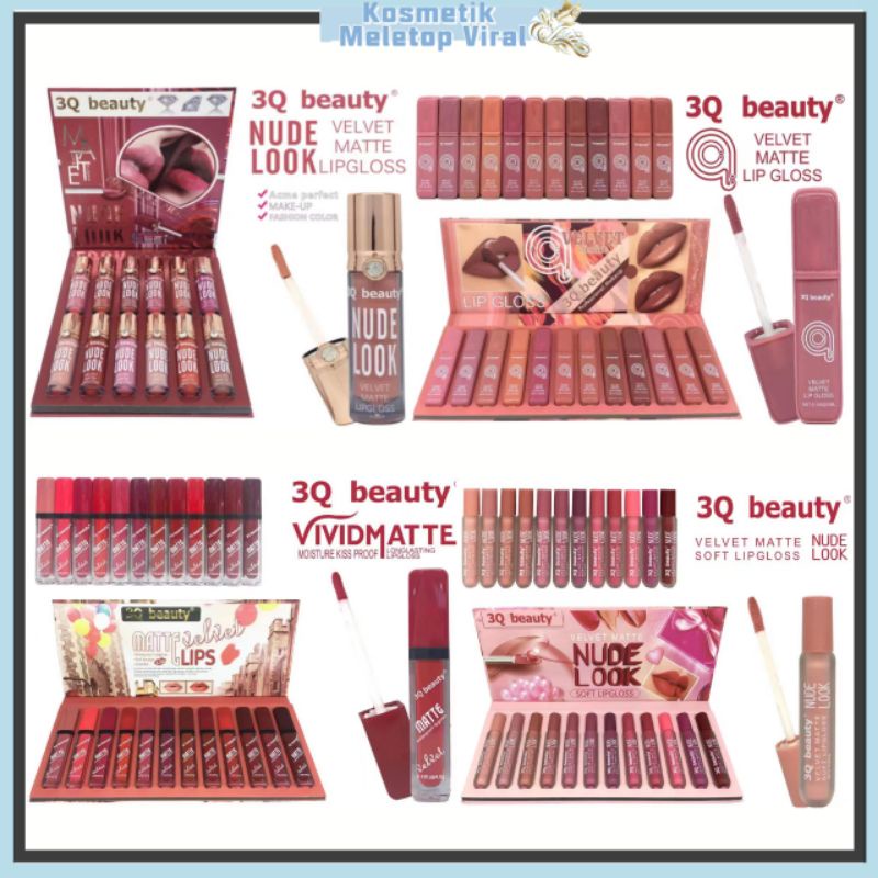 3Q BEAUTY Matte Velvet Lip Gloss Set | Shopee Malaysia