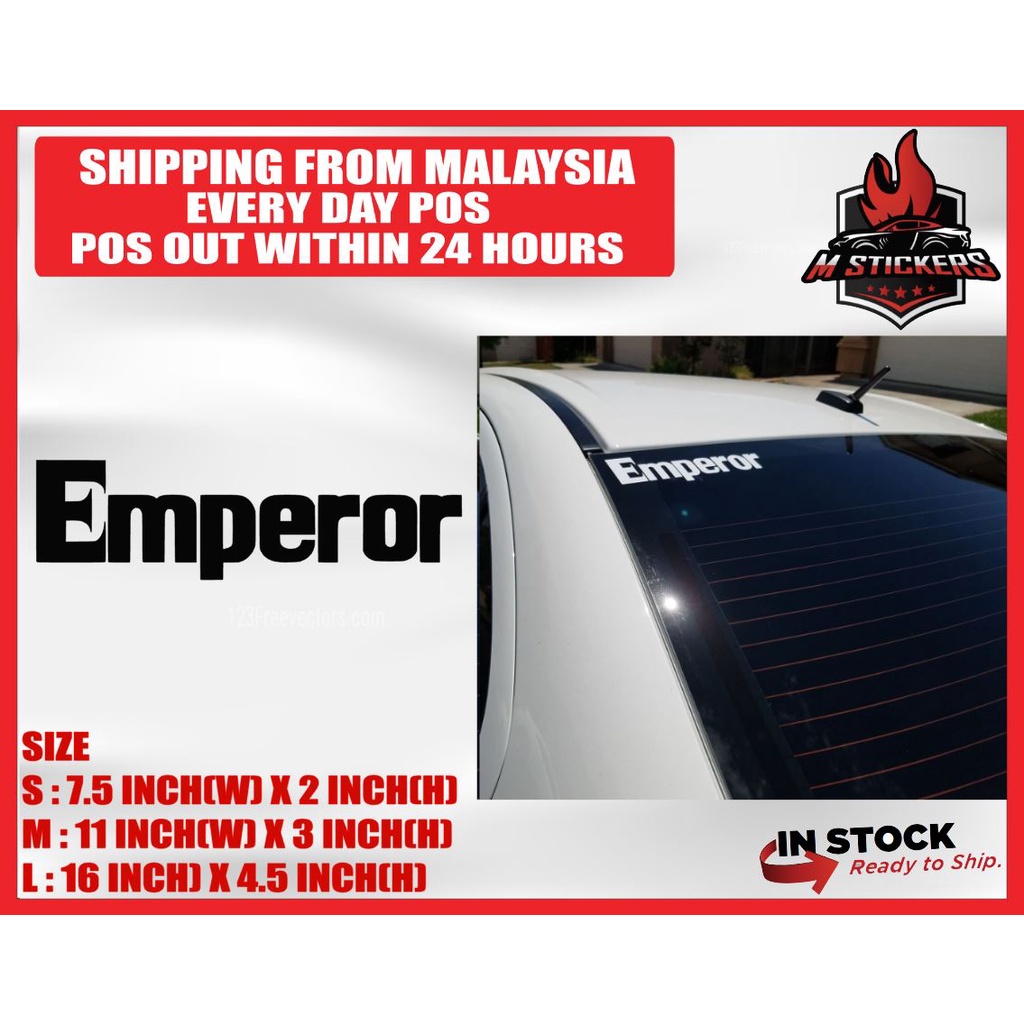 EMPEROR CAR STICKERS KERETA STICKER JDM INITIAL D CAR CLUB EVO ...