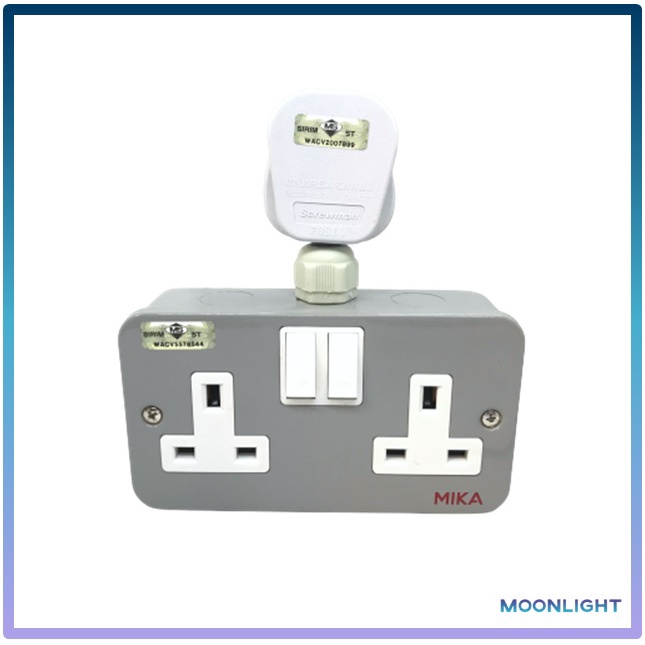 Heavy Duty T-Adaptor Wall Socket Extension (Metal Clad) Sirim Approved ...
