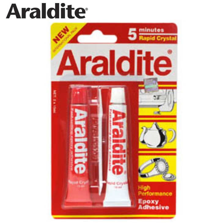 ORIGINAL ARALDITE RAPID CRYSTAL HIGH PERFORMANCE EPOXY ADHESIVE GLUE ...