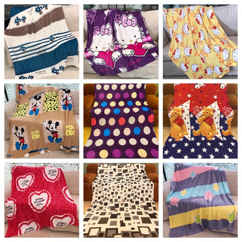 Single Cartoon Blanket 130x195cm Selimut Kartun Single Size for Kid ...