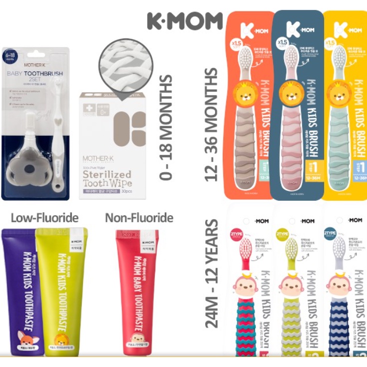 K-MOM KMOM Toothbrush Baby Toothpaste, Kid Toothpaste, Newborn Mouth ...