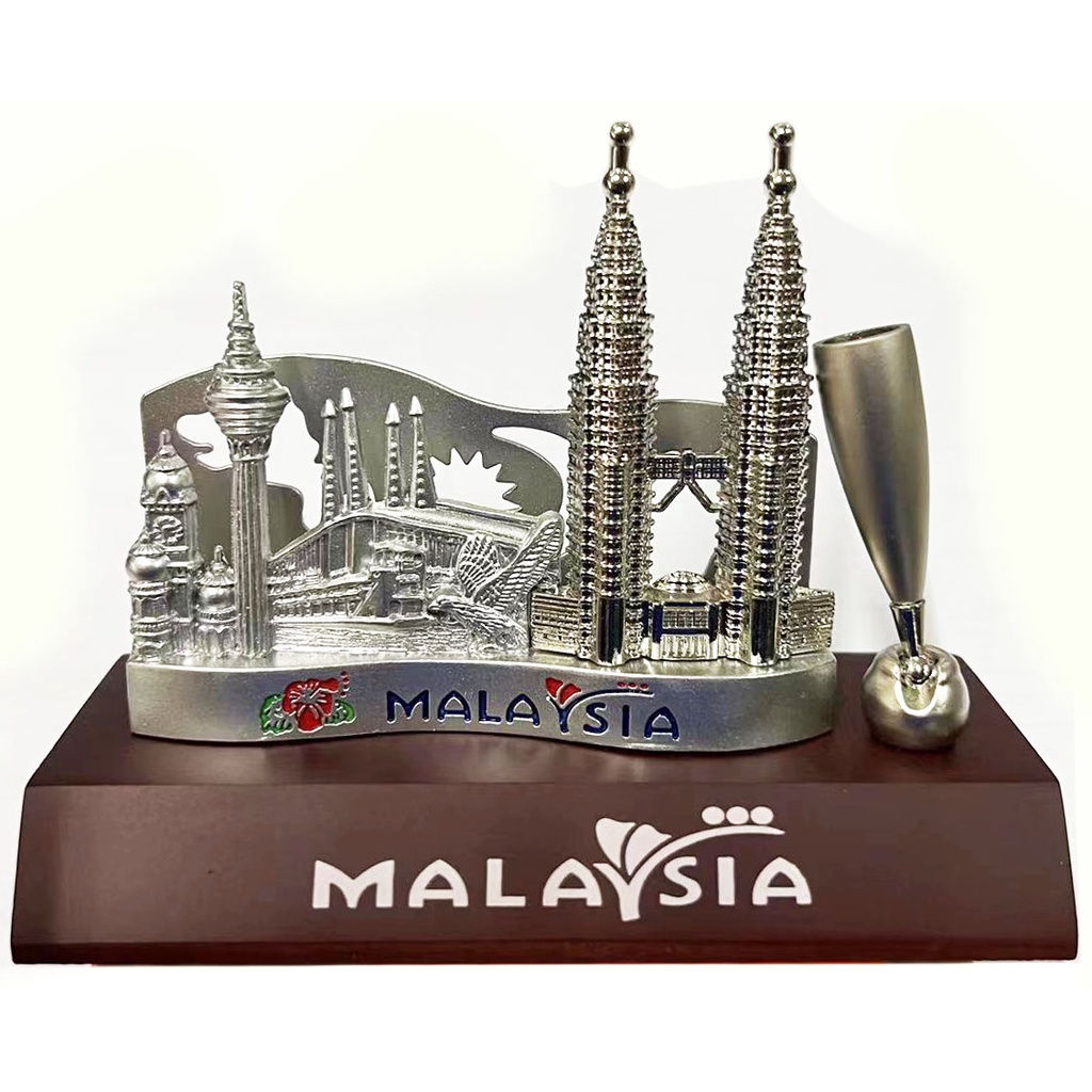 MALAYSIA PETRONAS TWIN TOWER KLCC KL TOWER SOUVENIR WOODEN NAME CARD ...