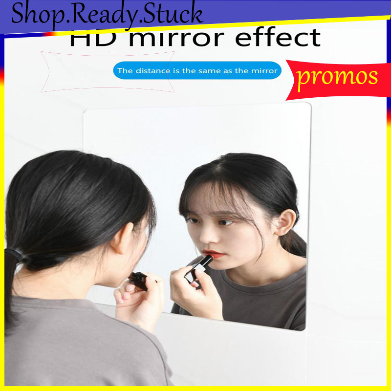 Mirror Self adhesive Soft Mirror Bathroom Mirror little Stickers Toilet ...