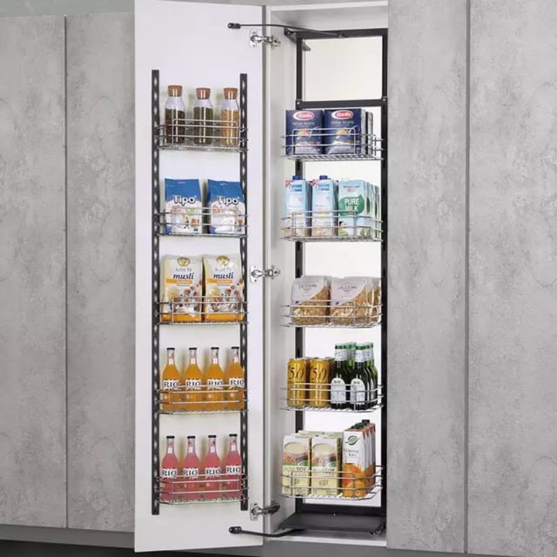 Kitchen Cabinet Pull Out Tall Unit Basket with Soft Close System 450mm ...