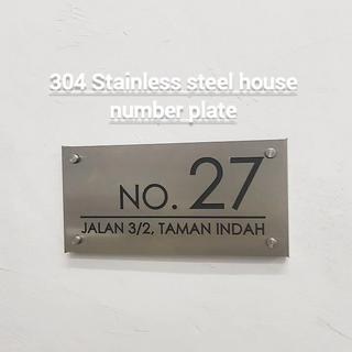 304 Stainless Steel 白钢 Laser House Numbers Plate Address Plate Modern ...