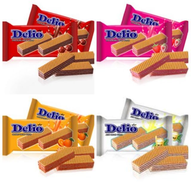 Delio Wafer Biscuit Assorted Flavor (16g x 24pcs) Halal | Shopee Malaysia