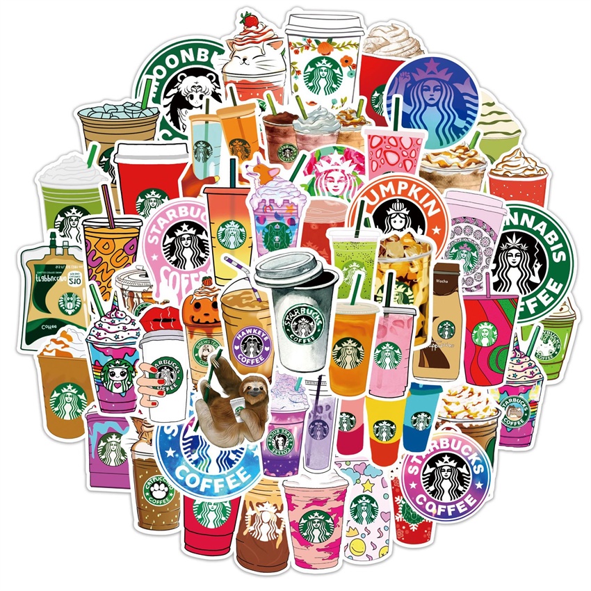 50Pcs/Set Starbucks Series 01 Stickers DIY Fashion Mixed Doodle Decals ...