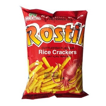 10 Packs Rostik Cuttlefish Flavour Rice Crackers Snack 14g HALAL (LOCAL ...