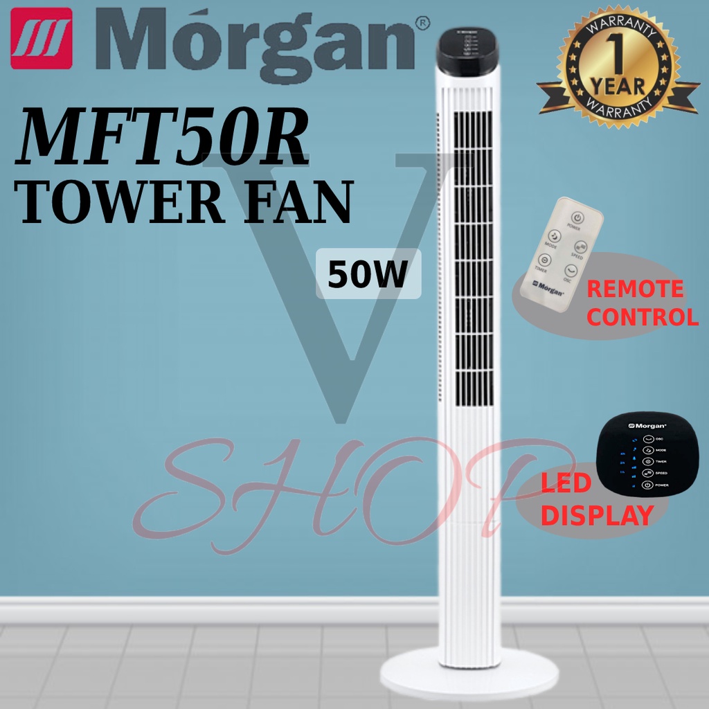 MORGAN LED DISPLAY 3 SPEED TOWER FAN WITH REMOTE CONTROL MFT-50R ...