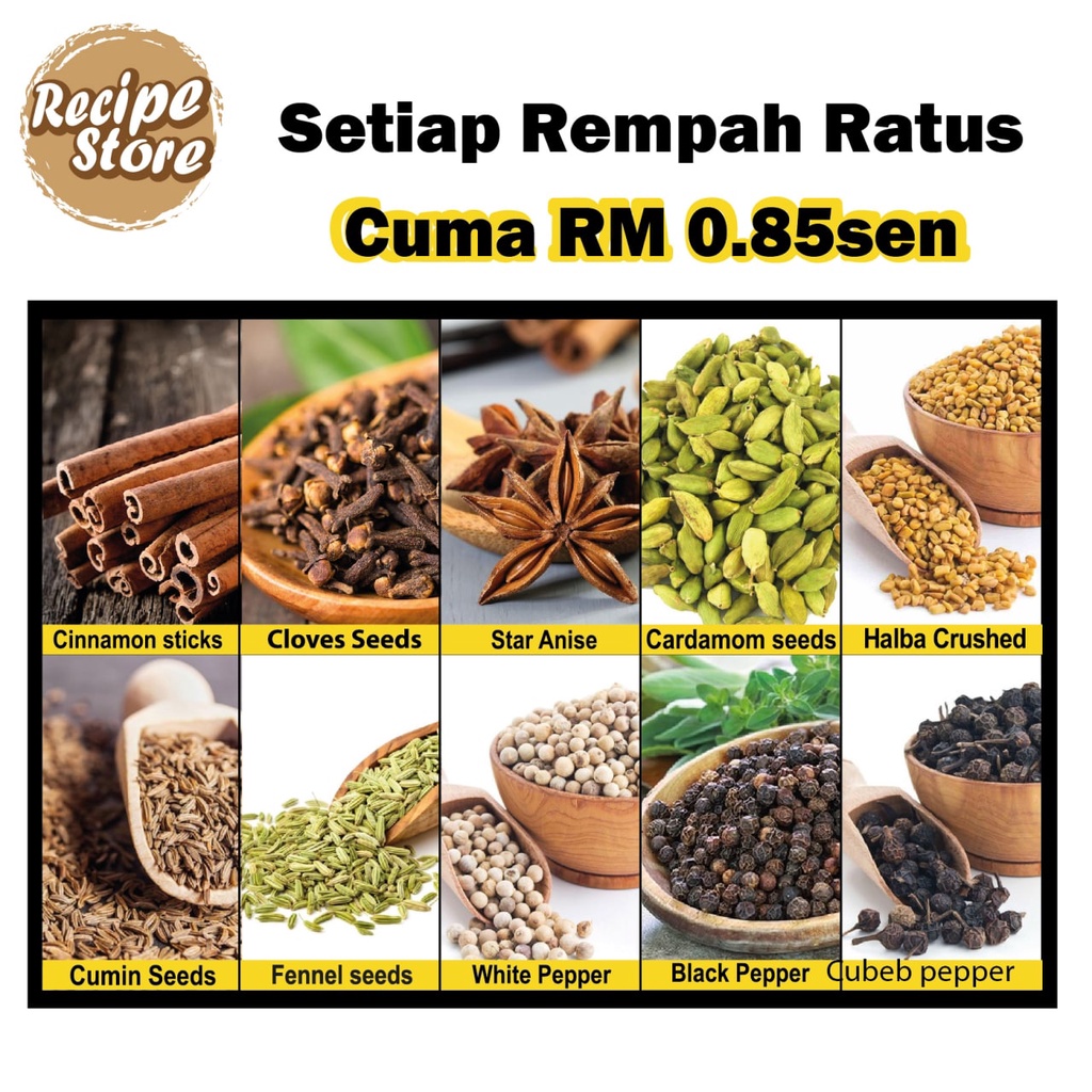 (RM0.85) REMPAH RATUS ASLI KAYU MANIS BUNGA CENGKIH PELAGA KETUMBAR ...