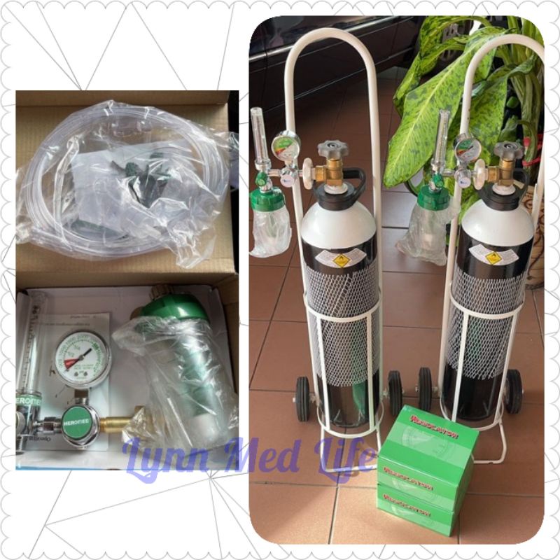 READY STOCK Medical Grade Oxygen Tank Cylinder 10L Trolley Oksigen ...