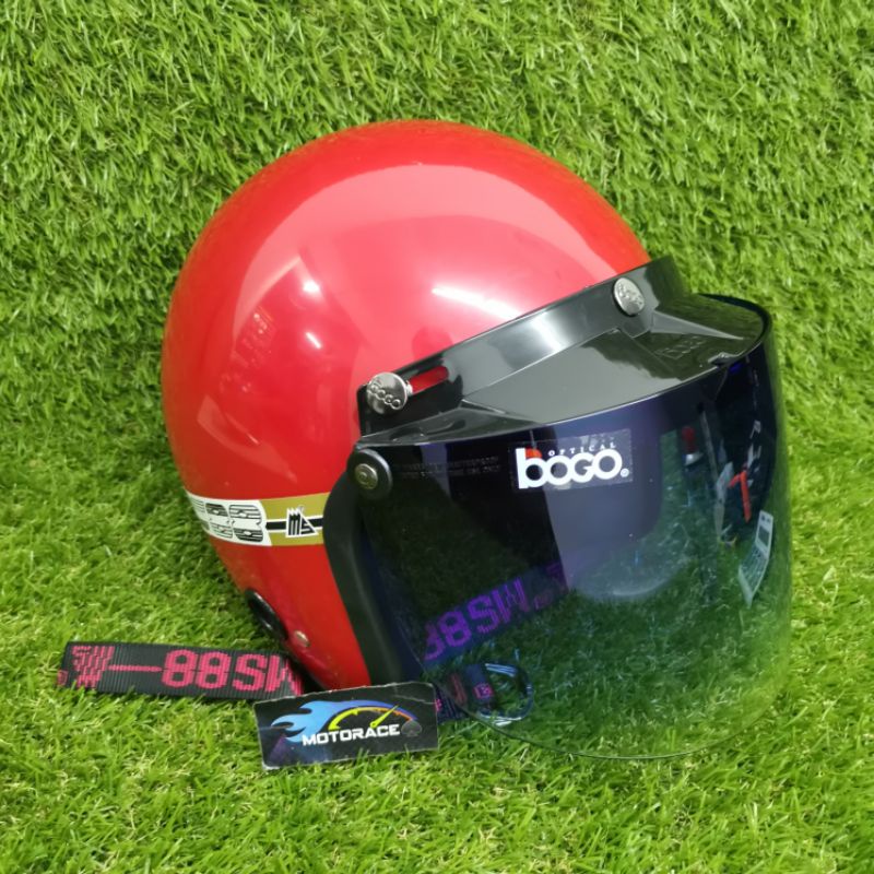 SIZE 57 HELMET MS88 + KING DRAG / SUNLIGHT / BOGGO VISOR SMOKE / BLACK ...