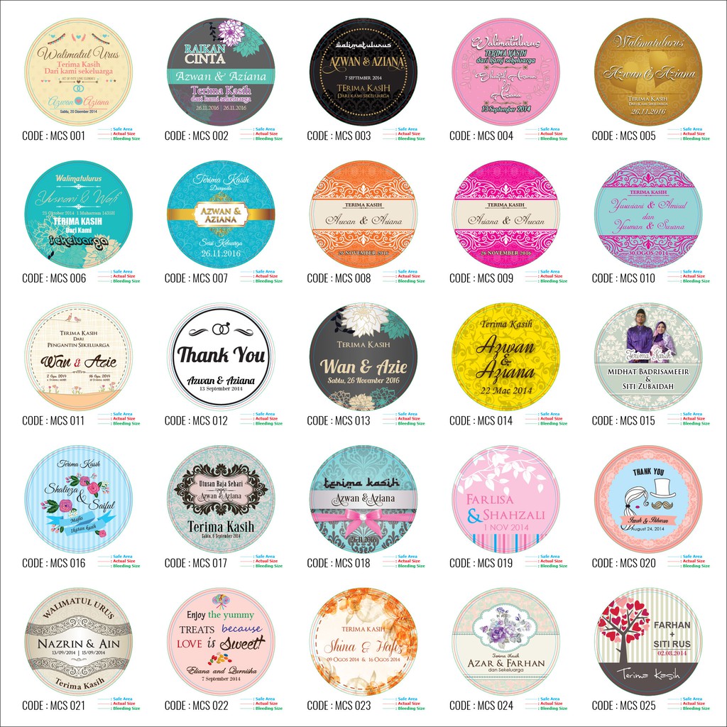Custom Sticker, Sticker Kahwin, Sticker Aqiqah, Sticker Hari Lahir ...