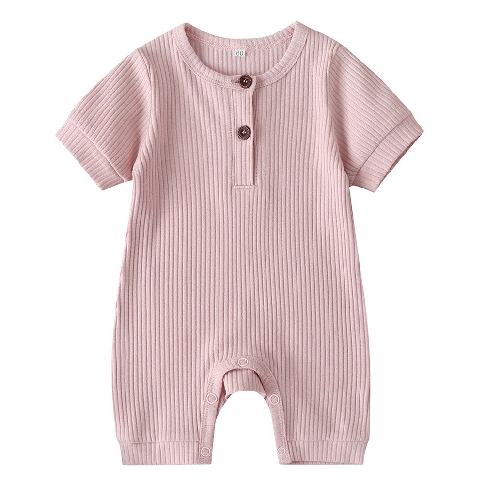 MIDORI Newborn Baby Girls Boys Romper Bodysuits Short Sleeve Plain ...