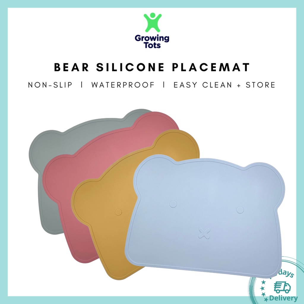 Growing Tots Silicone Baby Placemat │Insulation Pad Non-Slip Dining Mat ...