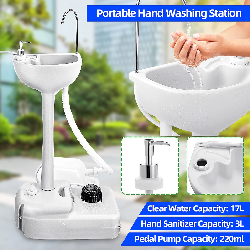 Portable Washing Station Mobile Freestanding Hand Wash Sink for Camping ...