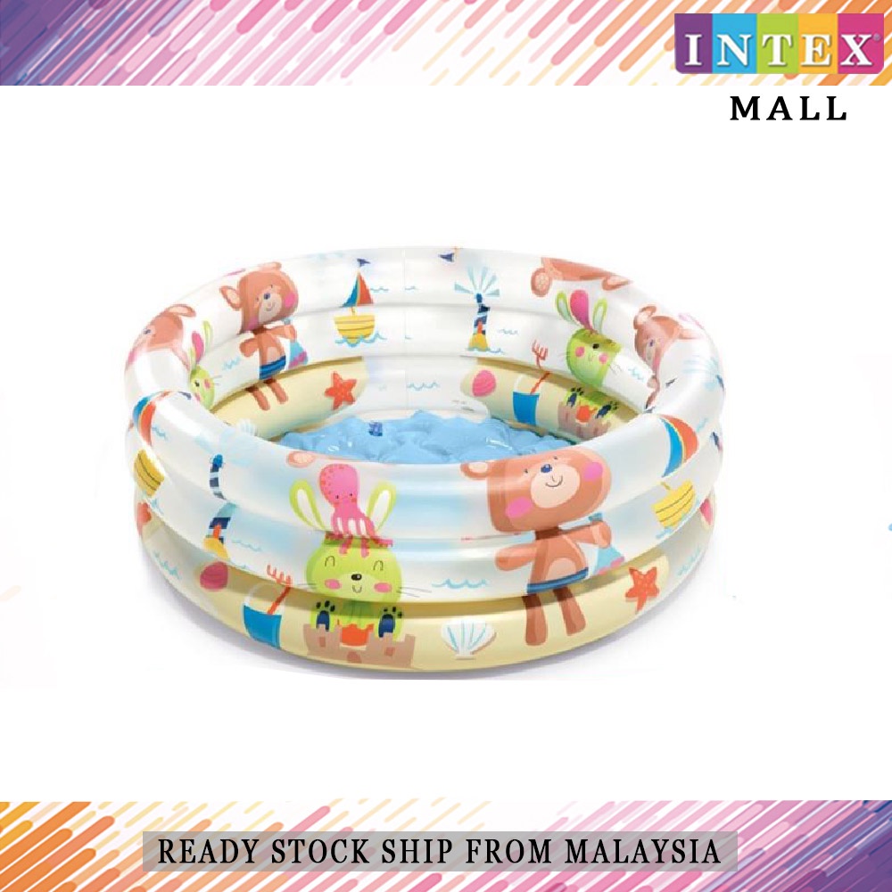 Intex Beach Buddies 3-Ring Baby Pool IT 57106NP | Shopee Malaysia