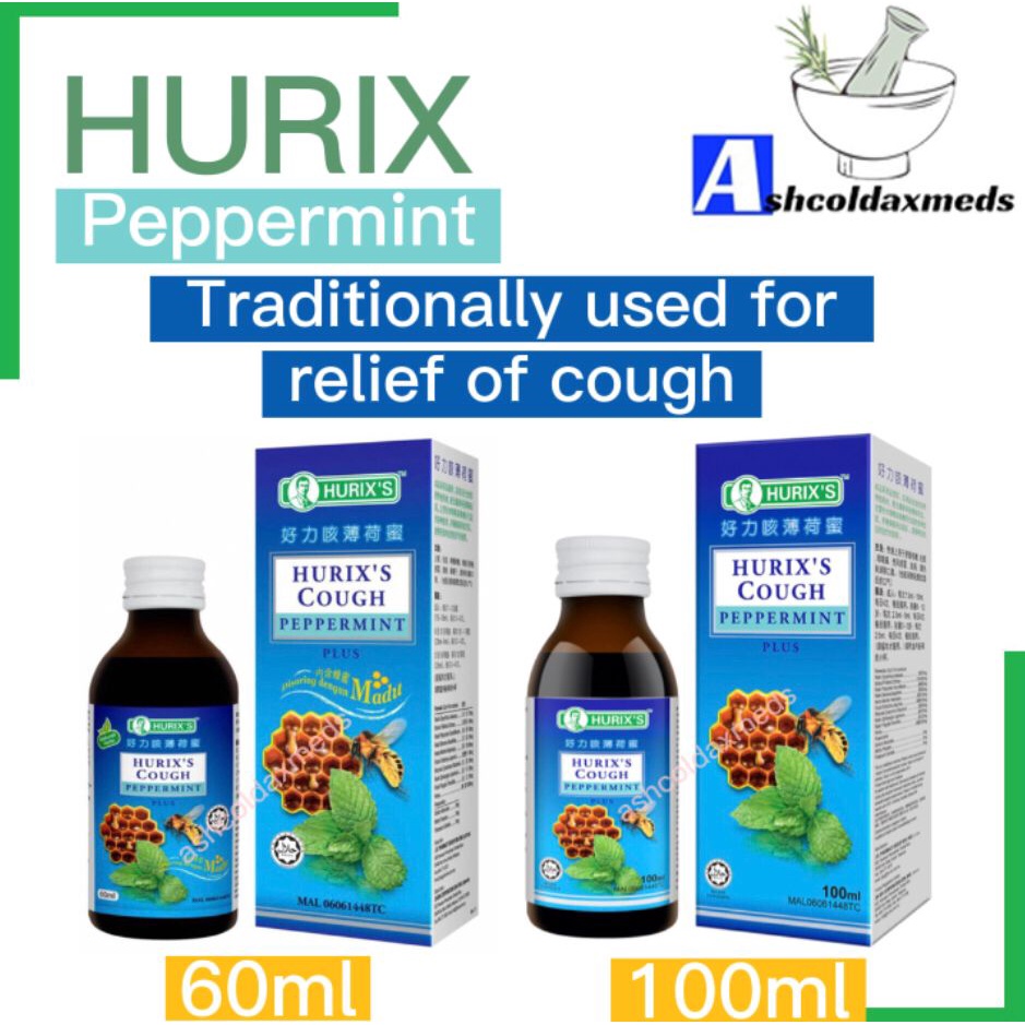 Hurix's Cough Peppermint Plus 60ml/100ml | Shopee Malaysia
